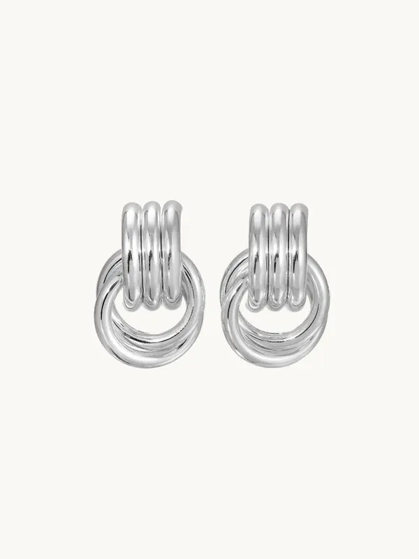 HEAVEN MAYHEM Baby Knot Earrings - Silver