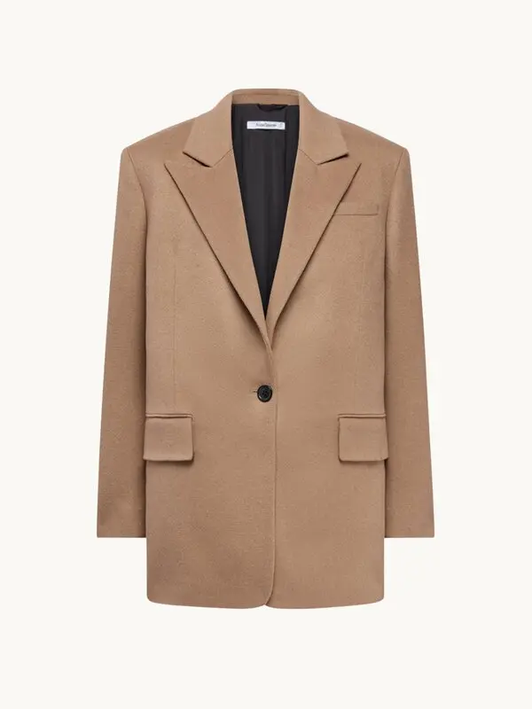 Another Tomorrow Tailored Cashmere Jacket - Camel