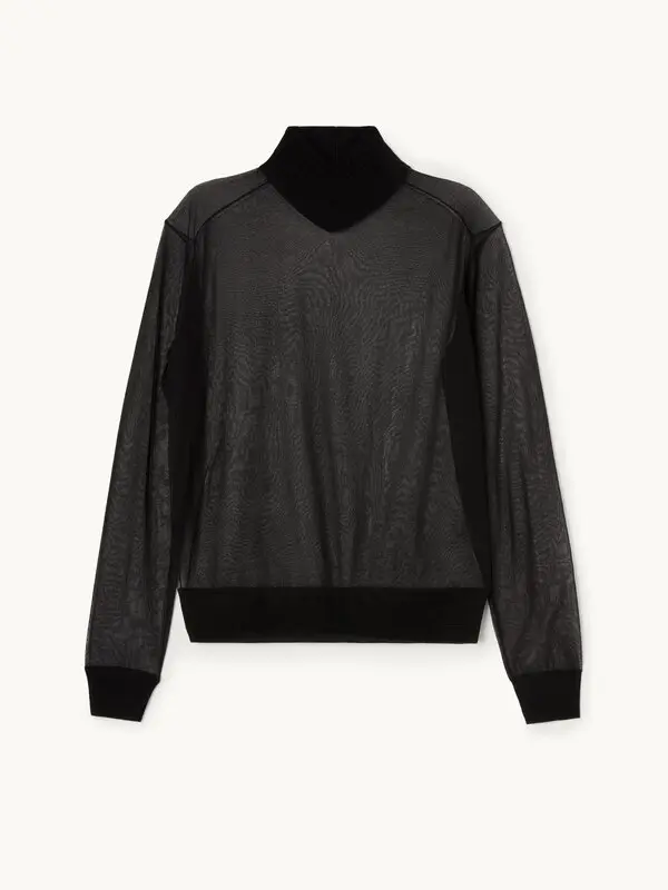 Maria Mcmanus Sheer Mock-neck Sweater