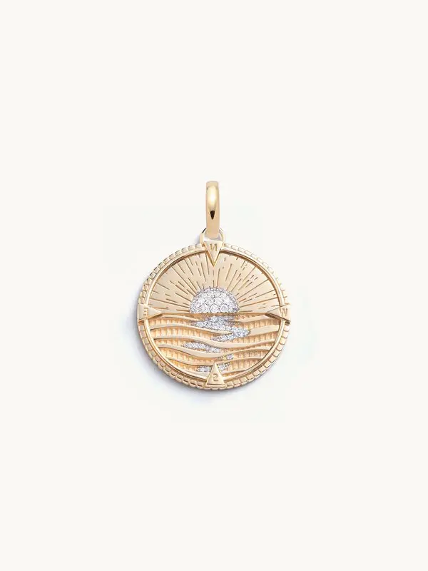 FOUNDRAE New Beginnings Medallion - 18k Yellow Gold,diamonds