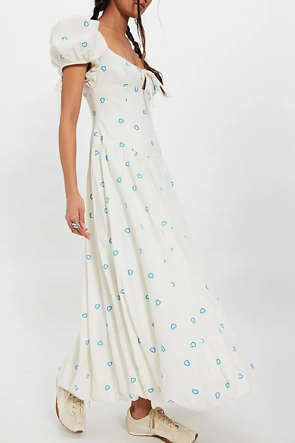 BALI Sprinkled Heart Maxi Dress