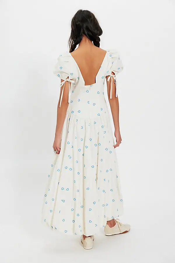 BALI Sprinkled Heart Maxi Dress