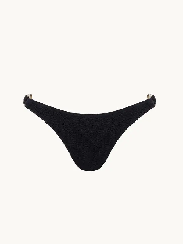 Bond Eye Olivia Brief Bikini Bottom - Black Shimmer