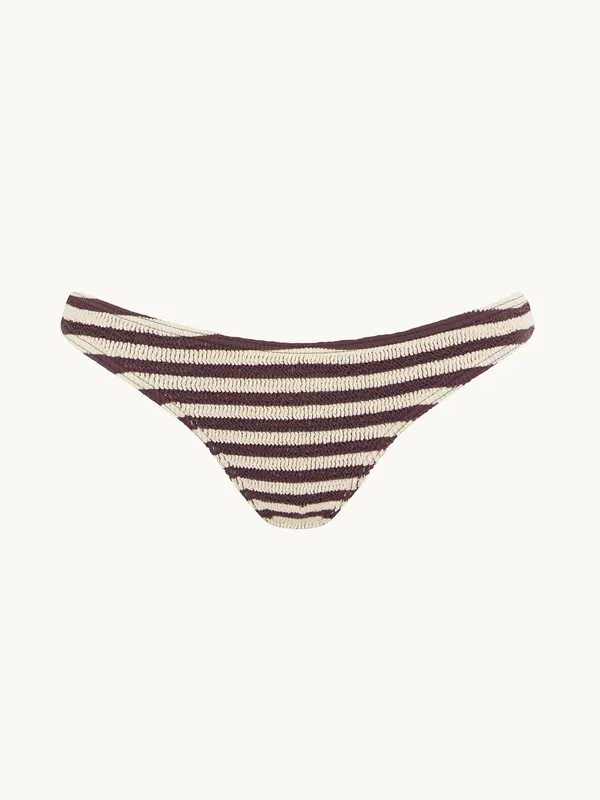 Bond Eye Sign Brief Bikini Bottom - Sable Dot Stripe