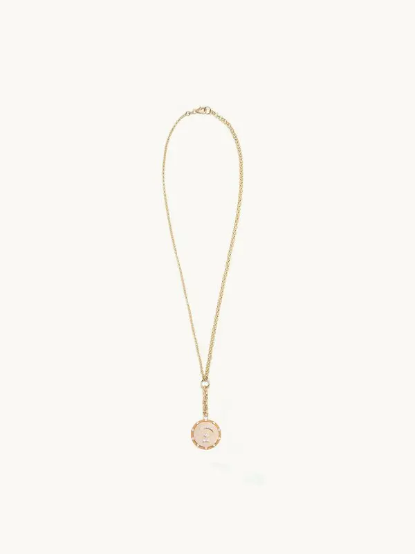 FOUNDRAE Medium Mixed Belcher Extension Chain Necklace With Pause Medallion - Gold