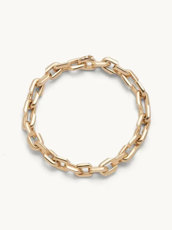 FOUNDRAE Small Strong Hearts Love Link Bracelet - 18k Yellow Gold