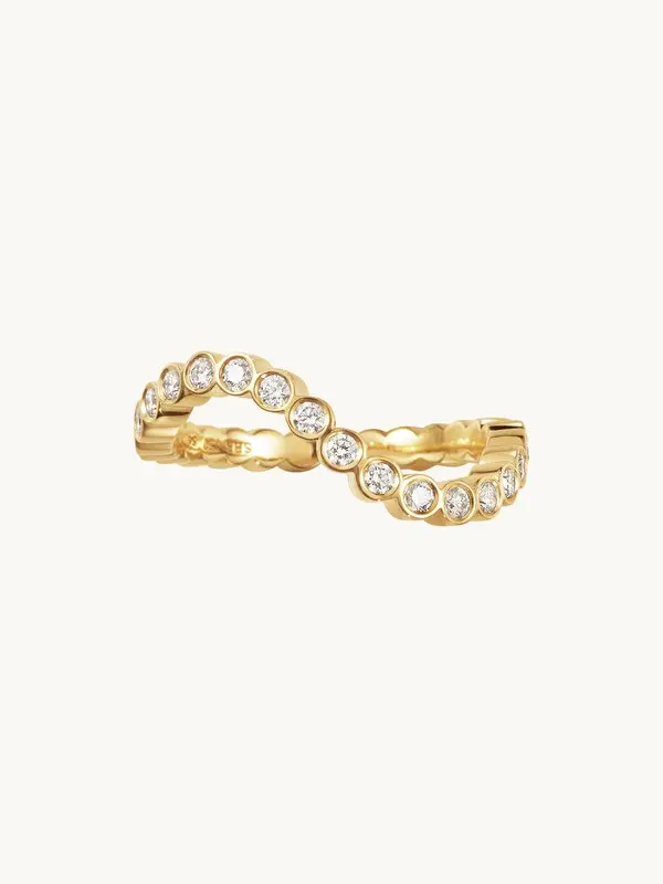 Sophie Bille Brahe Courant Sky Diamond Ring - 18k Recycled Yellow Gold,diamonds