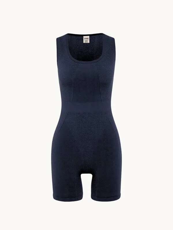 CEAN Compression Sleeveless Romper - Royal Navy