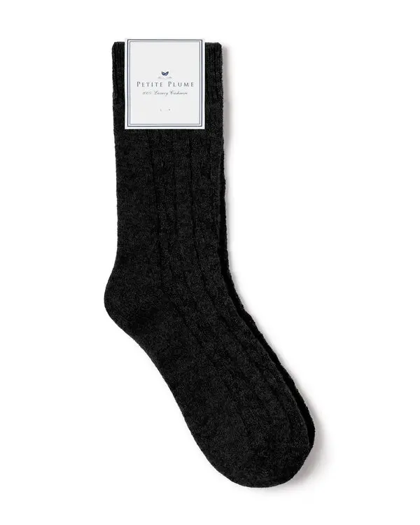 PETITE PLUME Cashmere Crew Socks - Camel