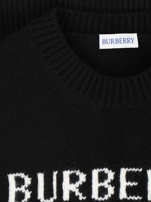 Burberry Intarsia Sweater - Black
