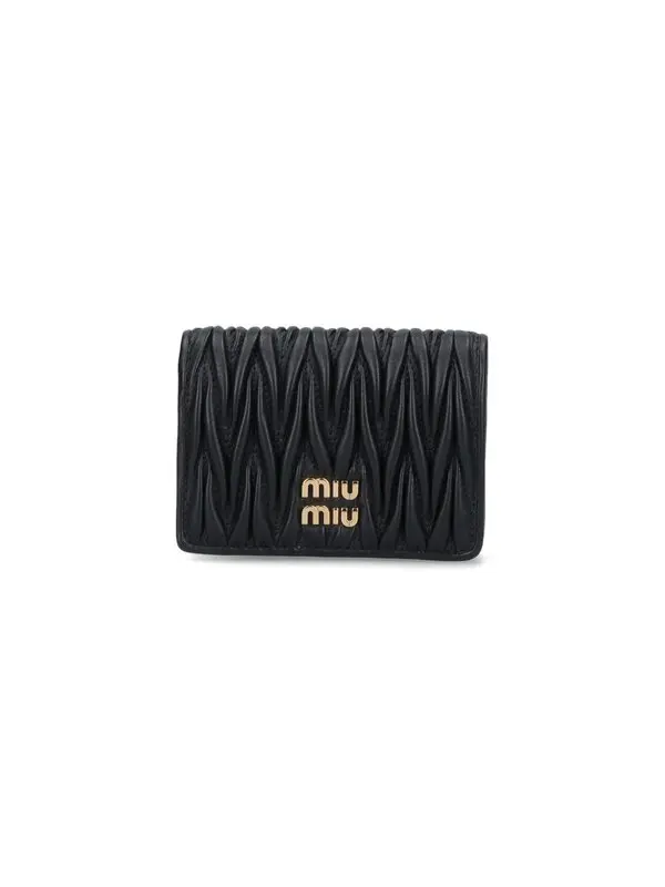 Miu Miu Matelassé Wallet - Black