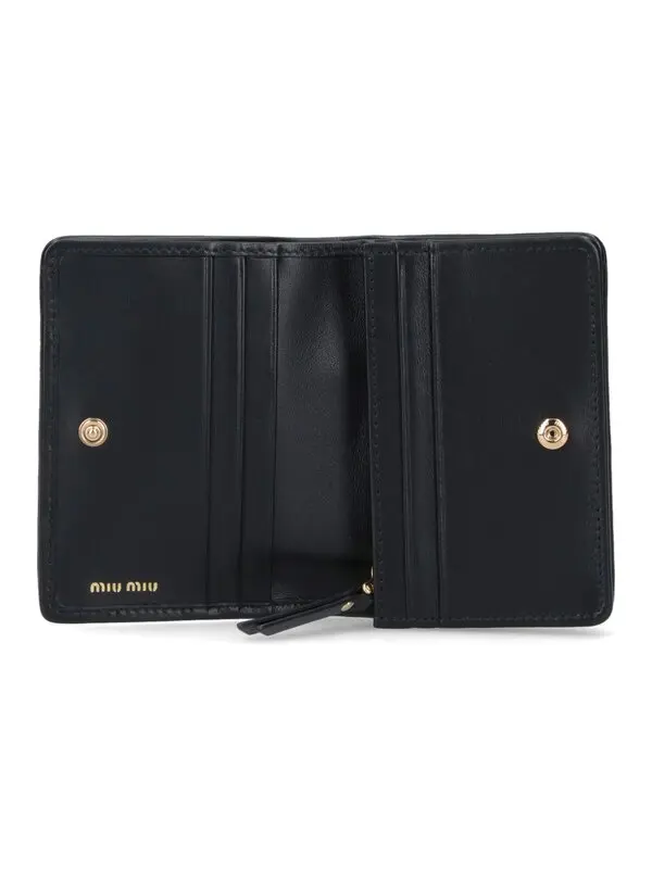 Miu Miu Matelassé Wallet - Black