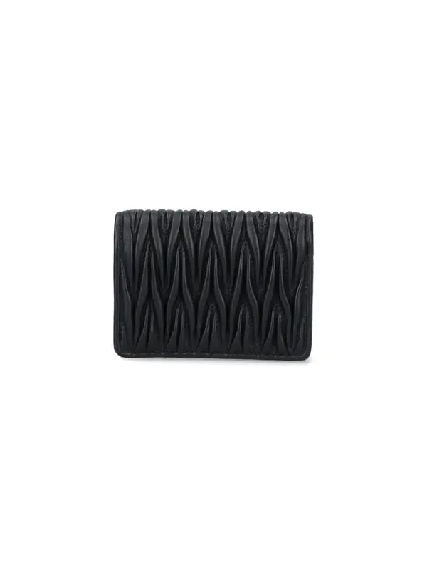 Miu Miu Matelassé Wallet - Black