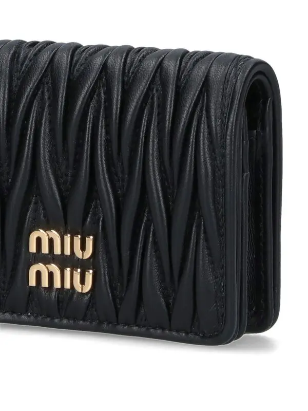 Miu Miu Matelassé Wallet - Black