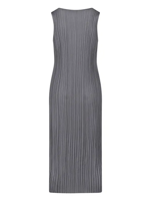 PLEATS PLEASE Pleated Midi Dress - Gray