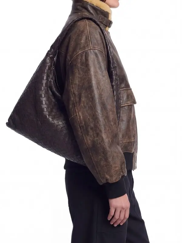 Bottega Veneta Large Shoulder Bag - Brown