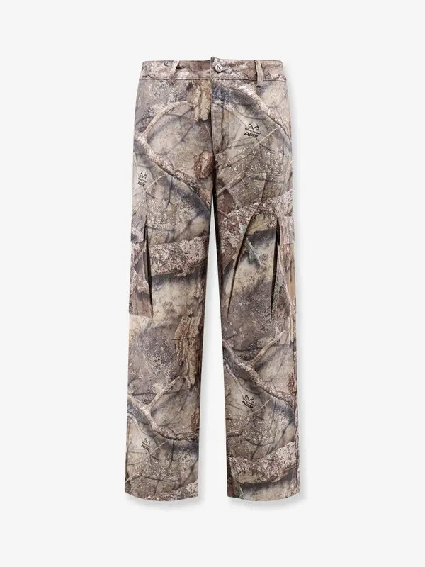 REPRESENT Cargo Trousers With Camouflage Print