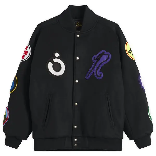 NOMARHYTHM TEXTILE X Needles Patch Varsity Jacket