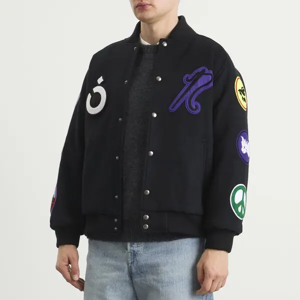 NOMARHYTHM TEXTILE X Needles Patch Varsity Jacket