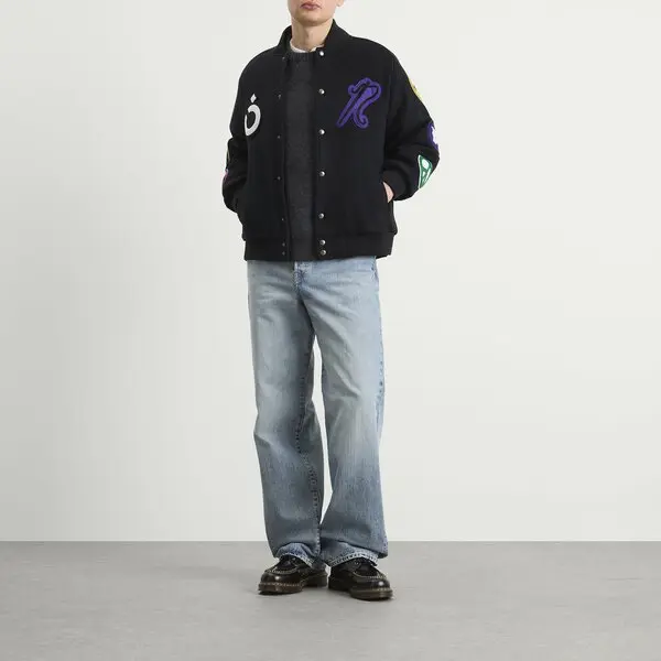 NOMARHYTHM TEXTILE X Needles Patch Varsity Jacket