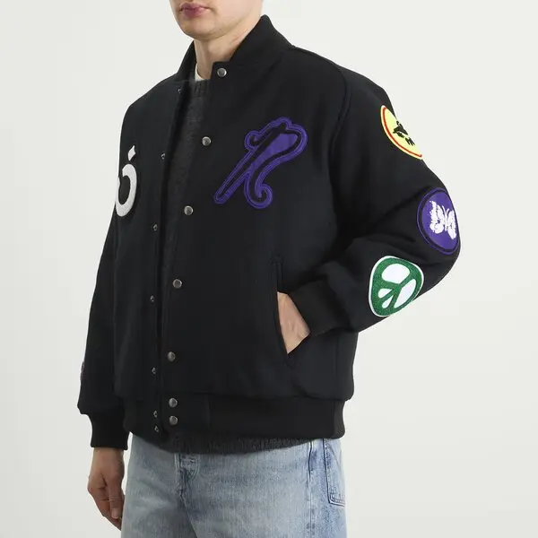 NOMARHYTHM TEXTILE X Needles Patch Varsity Jacket