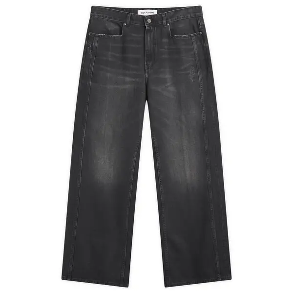 WON HUNDRED Cale Distressed Print Denim Jeans