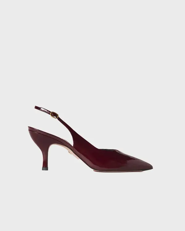 SANIA D'MINA Elena Patent Heels - Bordeaux