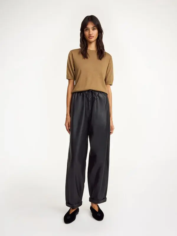 BY MALENE BIRGER Joanni Leather Trousers - Black