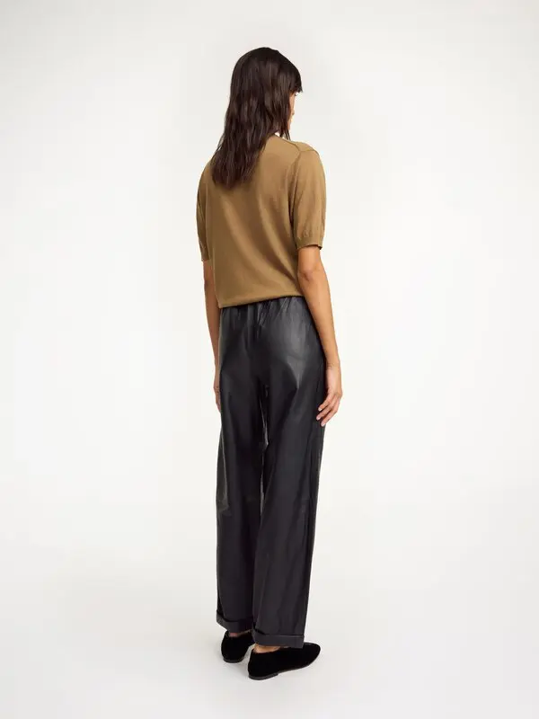 BY MALENE BIRGER Joanni Leather Trousers - Black