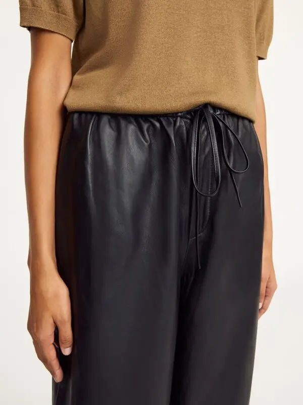 BY MALENE BIRGER Joanni Leather Trousers - Black