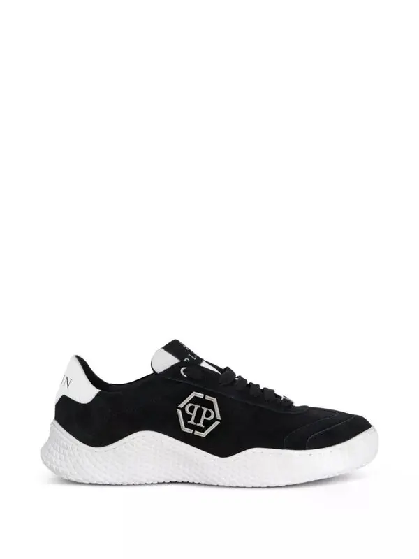 Philipp Plein Hexagon Logo Suede Sneakers