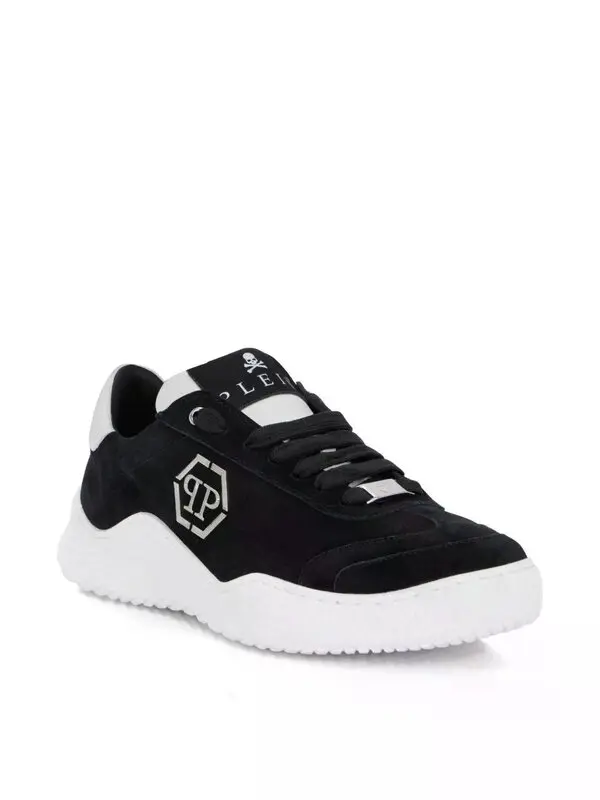 Philipp Plein Hexagon Logo Suede Sneakers