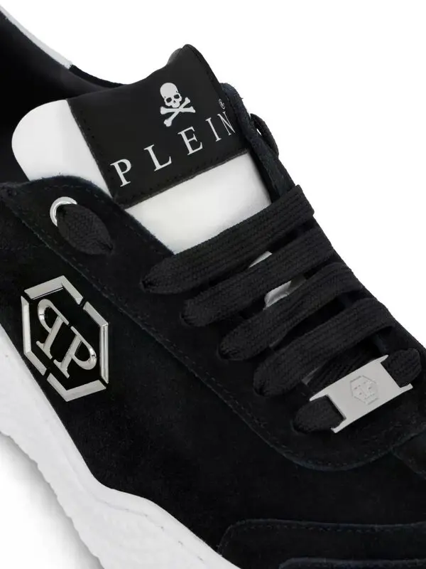 Philipp Plein Hexagon Logo Suede Sneakers