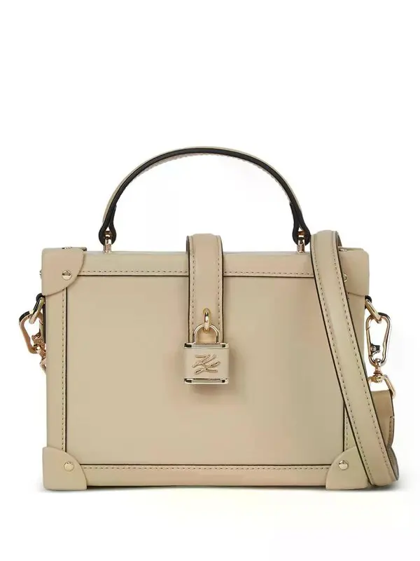 Karl Lagerfeld Padlock-detail Crossbody Bag - Neutrals