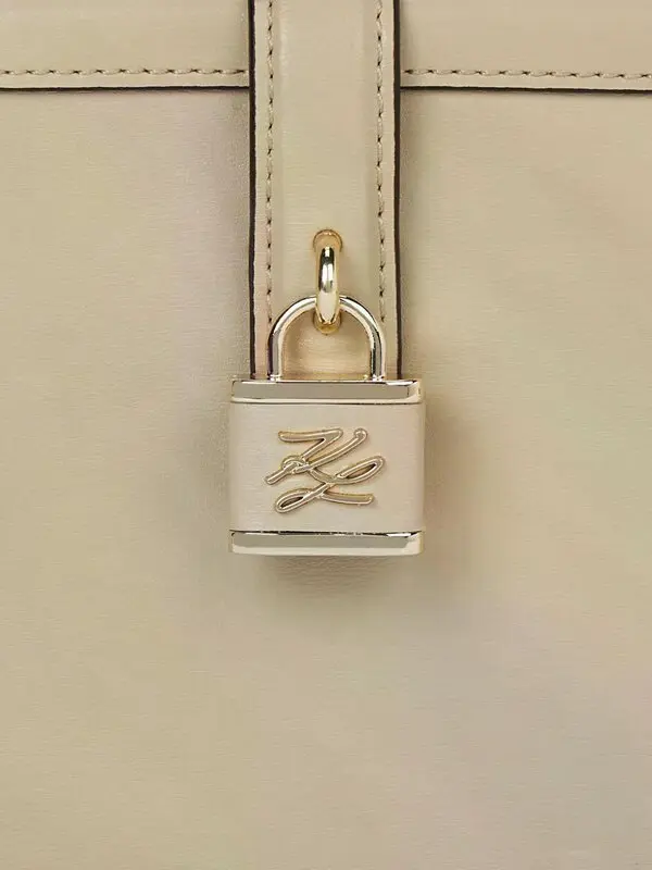 Karl Lagerfeld Padlock-detail Crossbody Bag - Neutrals