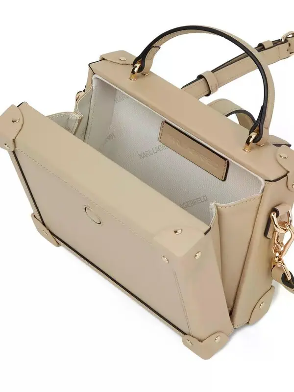 Karl Lagerfeld Padlock-detail Crossbody Bag - Neutrals