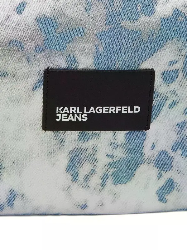 Karl Lagerfeld Logo-patch Denim Shoulder Bag