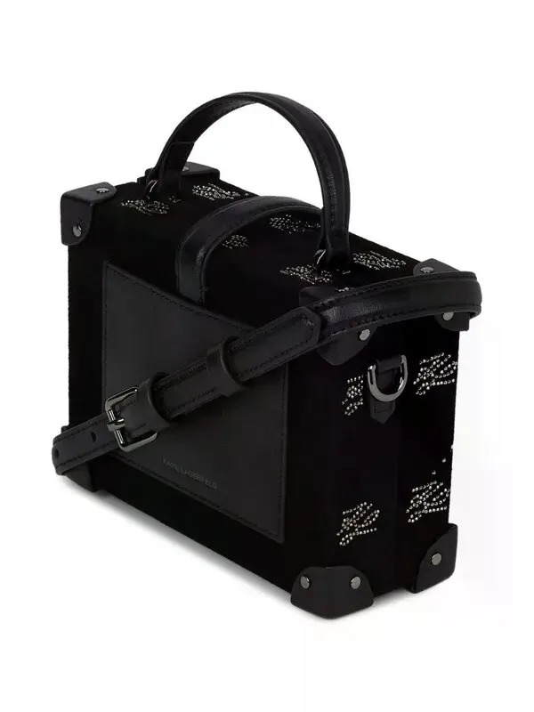 Karl Lagerfeld K/autograph Padlock Rhinestone Trunk Bag