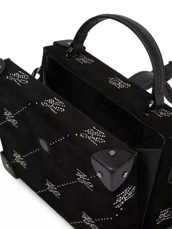 Karl Lagerfeld K/autograph Padlock Rhinestone Trunk Bag