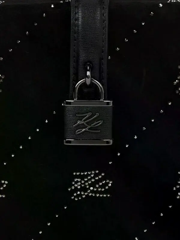 Karl Lagerfeld K/autograph Padlock Rhinestone Trunk Bag