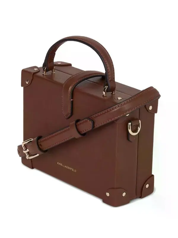 Karl Lagerfeld Padlock-detail Trunk Bag - Brown