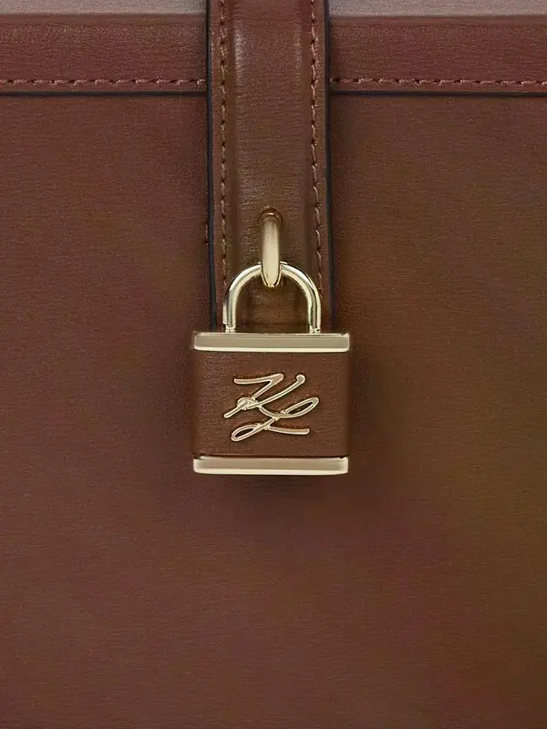Karl Lagerfeld Padlock-detail Trunk Bag - Brown