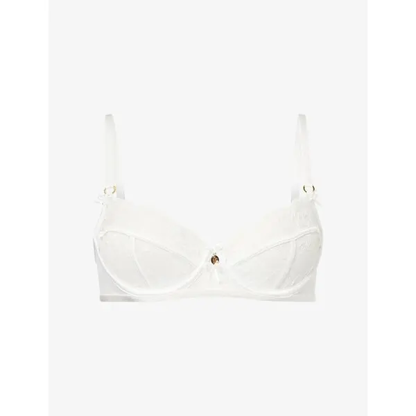 Lounge Adelyn Balcony Lace Bra - White
