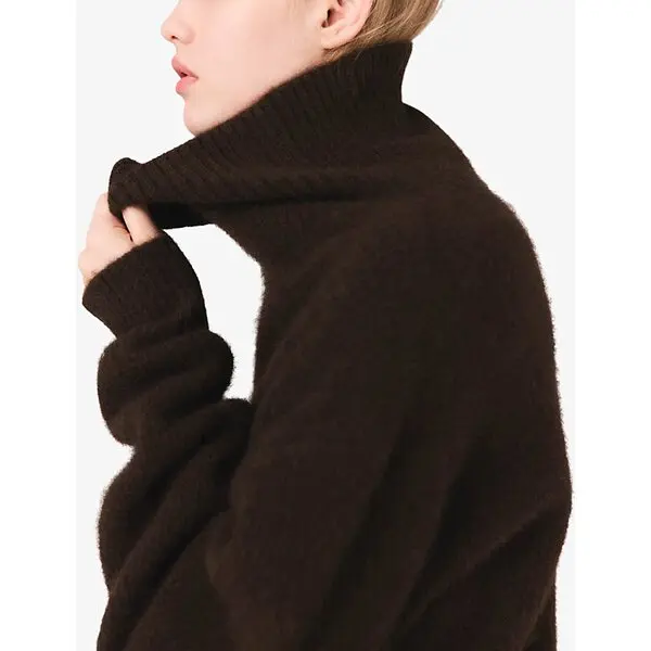 Maje Ribbed Roll-neck Stretch-knit Jumper