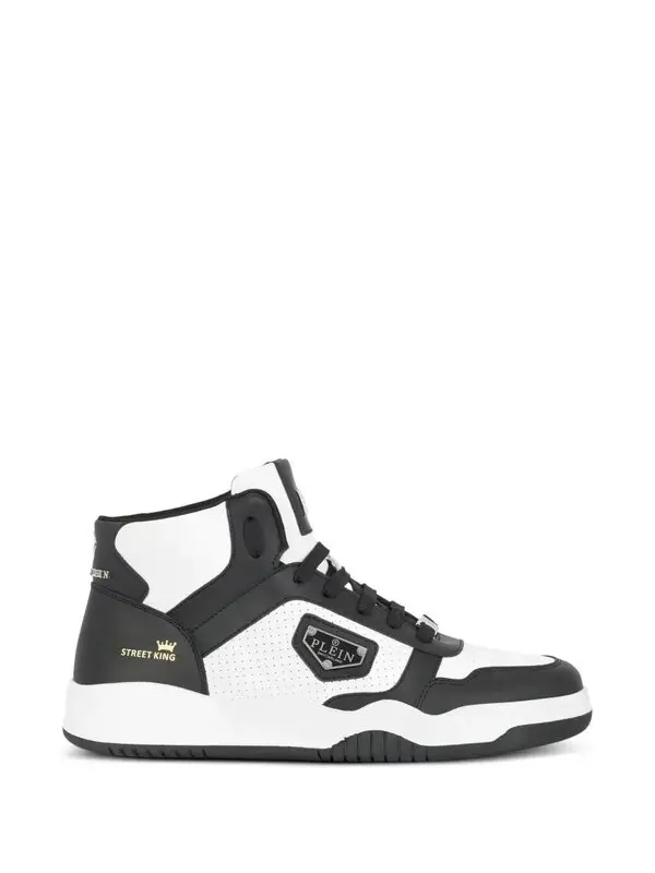 Philipp Plein Logo-detail Perforated Sneakers - White
