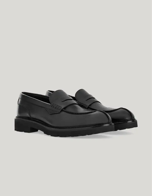 Canali Smooth Calfskin College Loafers
