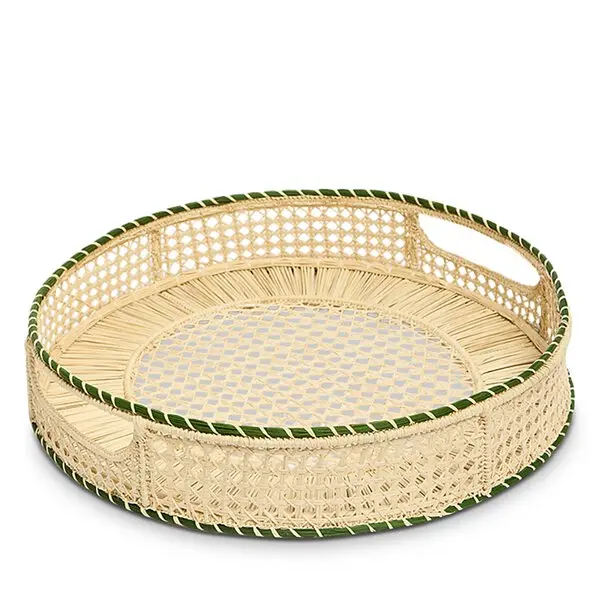 La DoubleJ Raffia Tray - Solid