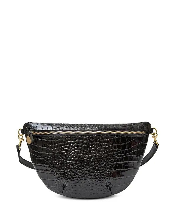 Clare V. Grande Small Croco Embossed Leather Fanny Pack