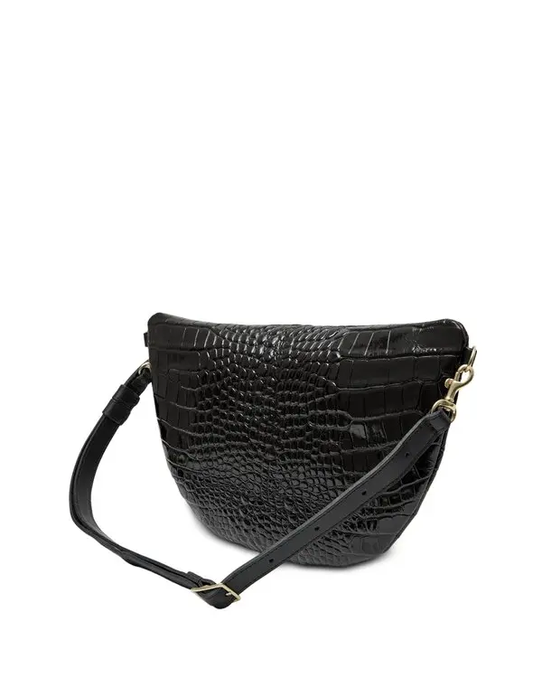Clare V. Grande Small Croco Embossed Leather Fanny Pack