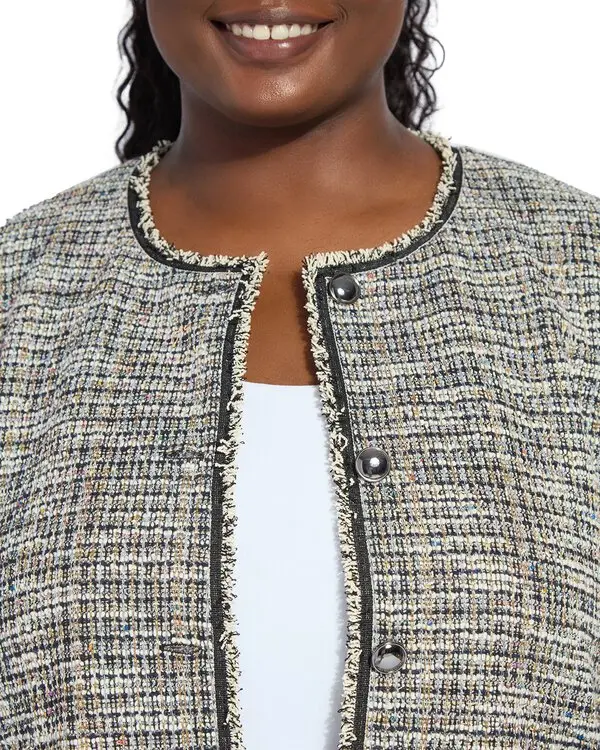 Lyssé Charlotte Collarless Tweed Jacket
